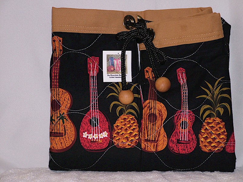 Quilted Hula Bag, Medium Details - Aloha Hula Supply