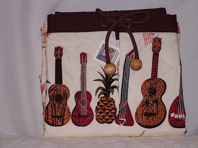 Quilted Hula Bag, Medium Details - Aloha Hula Supply