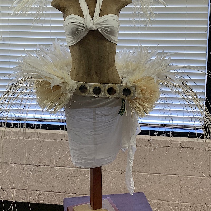 Feather Bustle Hipband Details - Aloha Hula Supply