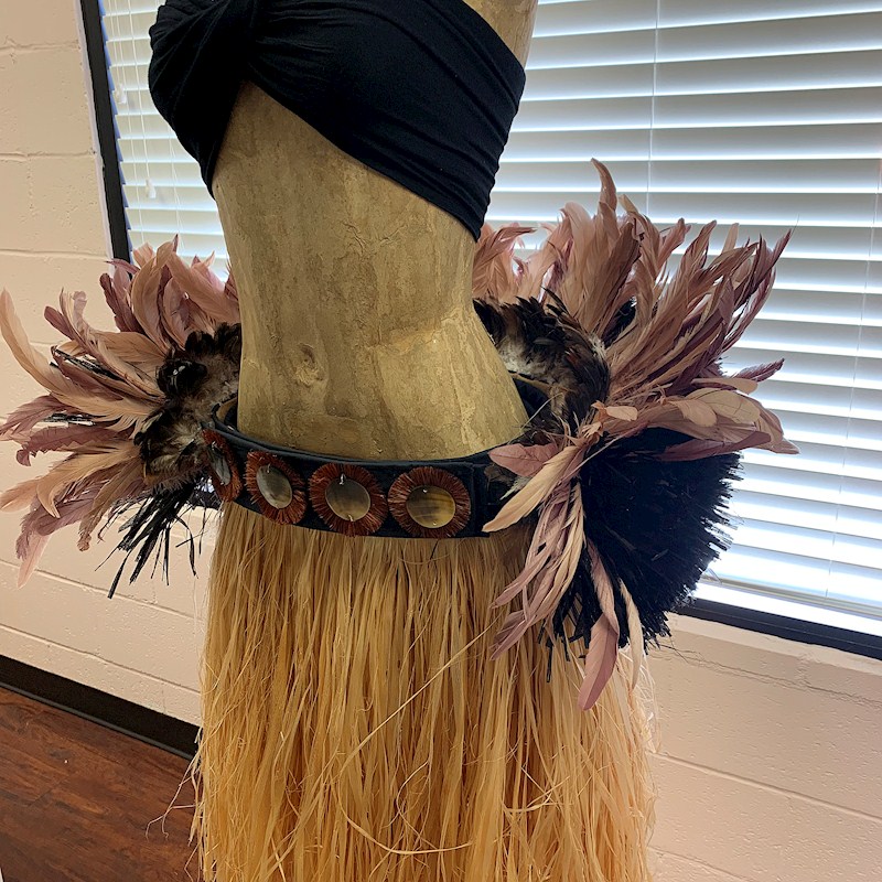 Feather Bustle Hipband Details - Aloha Hula Supply