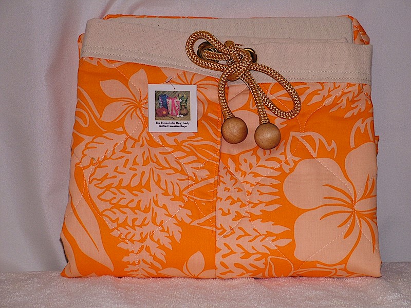 Quilted Hula Bag, Medium Details - Aloha Hula Supply