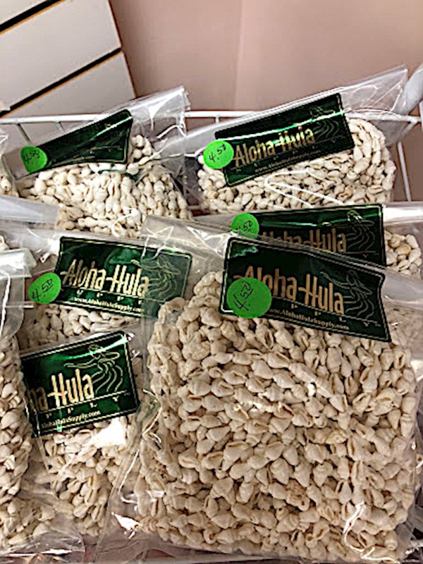 DOVETAIL WHITE SHELL LEI Details - Aloha Hula Supply